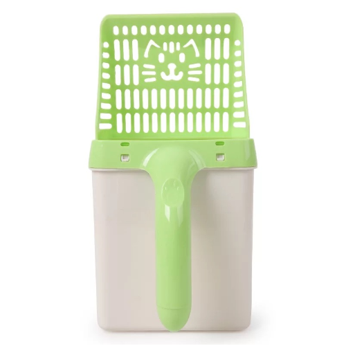 Pala para arenero con bote para residuos – Love Pet